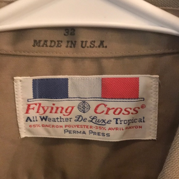 Flying Cross | Shirts | Flying Cross Mens Tan Uniform Button Down Nwot ...